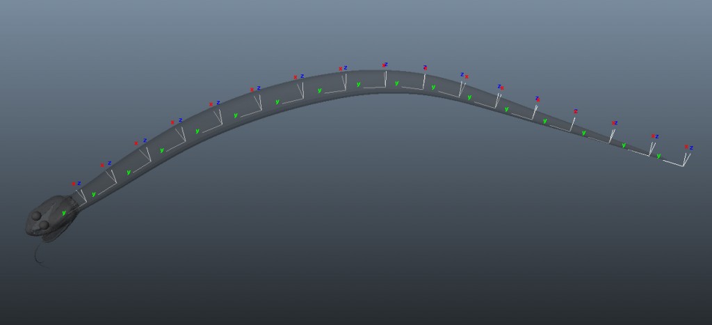 Snake rigging in Maya – Toadstorm Nerdblog
